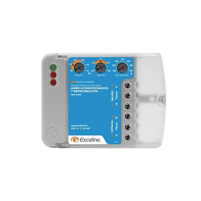 Protector Monofasico Aire Acondicionado 120V, GSM-R120B, Exceline – Elecsa